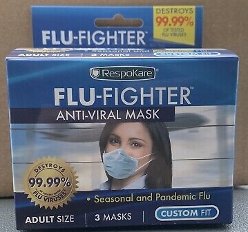 레스포케어 플루 백신 마스크 (3매입) 바이러스 99.99% 비활성화 respokare flu fighter mask | 상품 ...