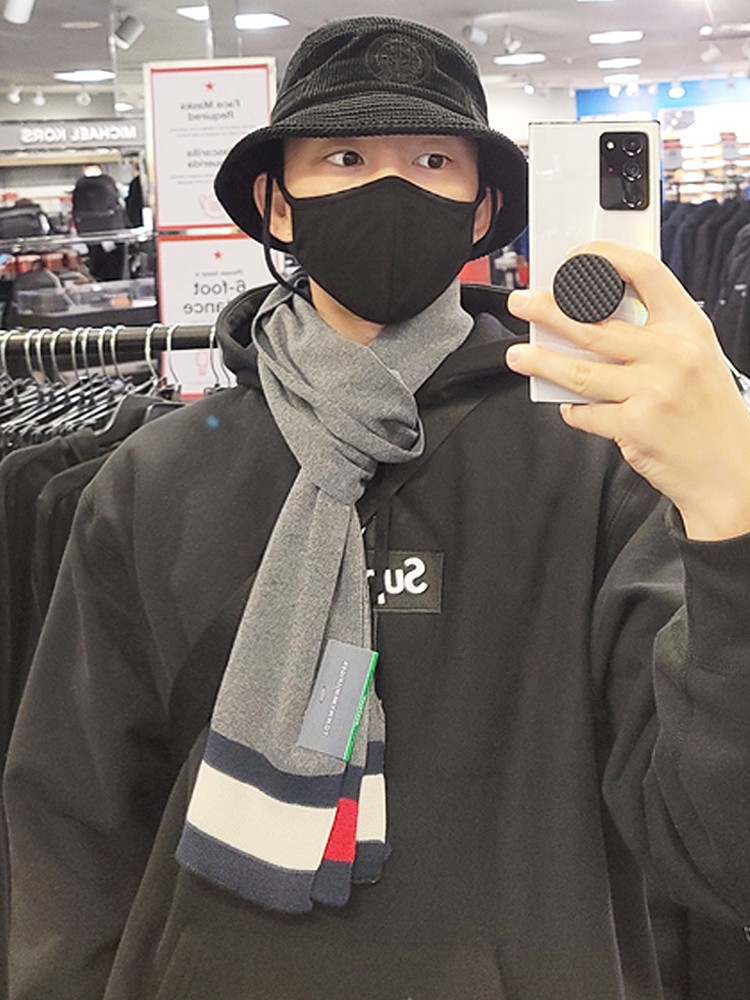 타미힐피거 락 헤더 그레이 시그니처 로고 남성 머플러 목도리 | 상품 상세 | 크로켓