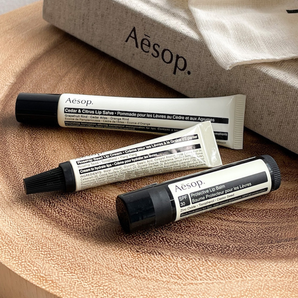 이솝 립 케어 3종 프로텍티브 립 밤 SPF30, 시더 앤 시트러스 립 살브, 로즈힙 씨드 립 크림 | 상품 상세 | 크로켓