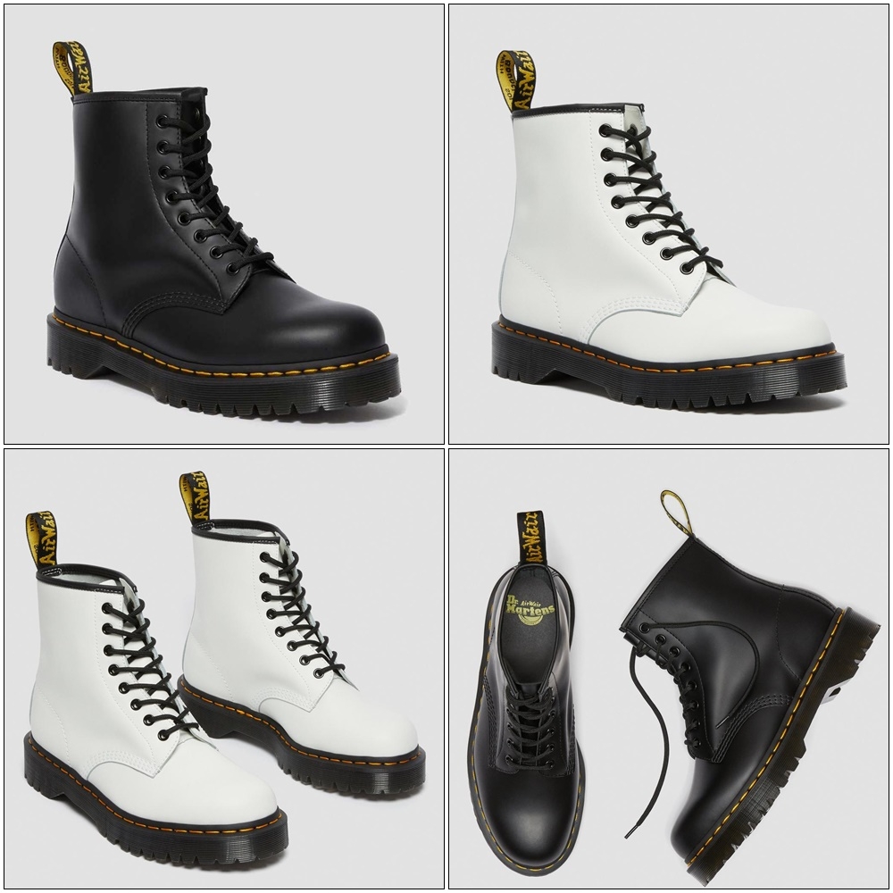 닥터마틴1460 BEX 스무스 가죽 플랫폼 부츠(블랙,화이트) | 상품 상세 | 크로켓