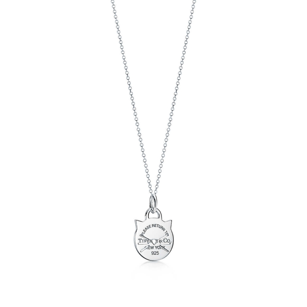 티파니앤코 목걸이 리턴 태그 참 인 실버 RETURN TO TIFFANY CAT TAG CHARM IN SILVER ...