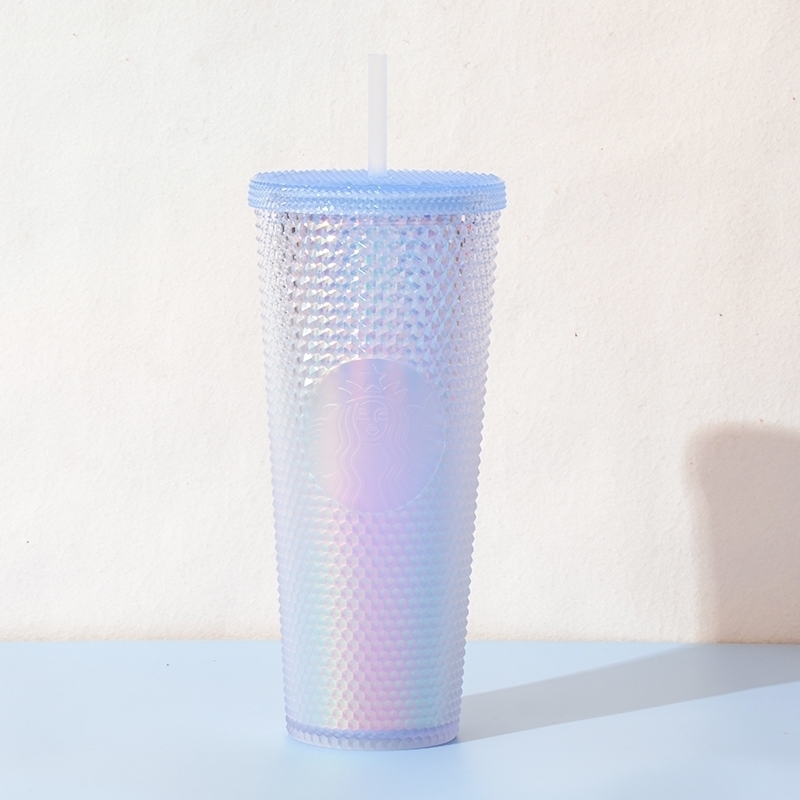 스타벅스 중국 2021 크리스마스MD 윈터스포츠 시리즈 아이스 블루 그라데이션 지압텀 두리안컵 대용량 PP소재 빨대컵 710ml (11/1 | 상품 상세 | 크로켓