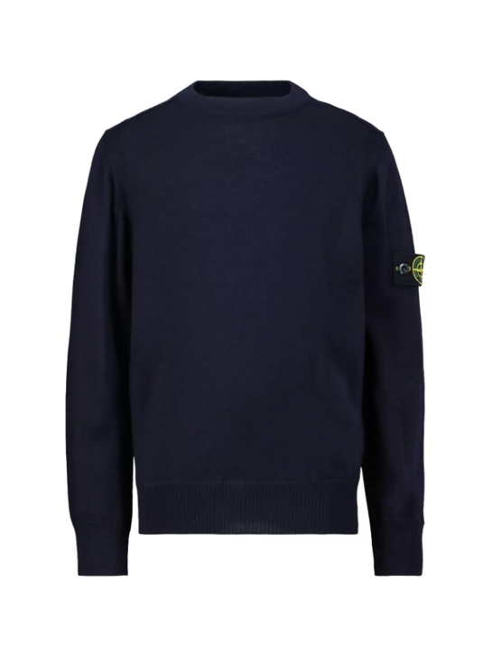 21FW 스톤아일랜드 여성 울 100 니트 키즈 네이비 | 상품 상세 | 크로켓