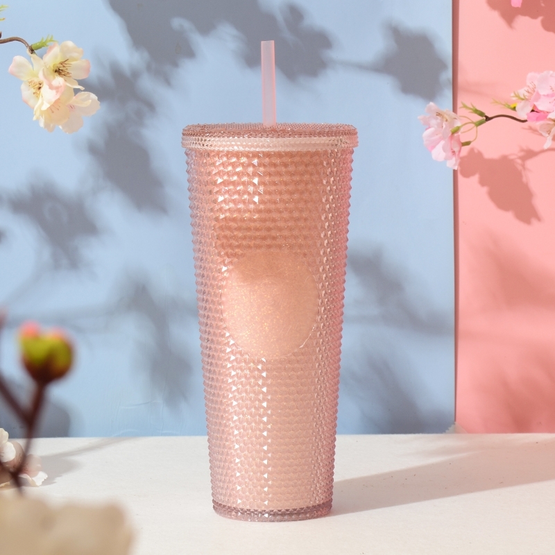 스타벅스 중국 2022 벚꽃MD 핑크 지압텀 두리안컵 스터드 PP소재 대용량 빨대컵 콜드컵 710ML | 상품 상세 | 크로켓