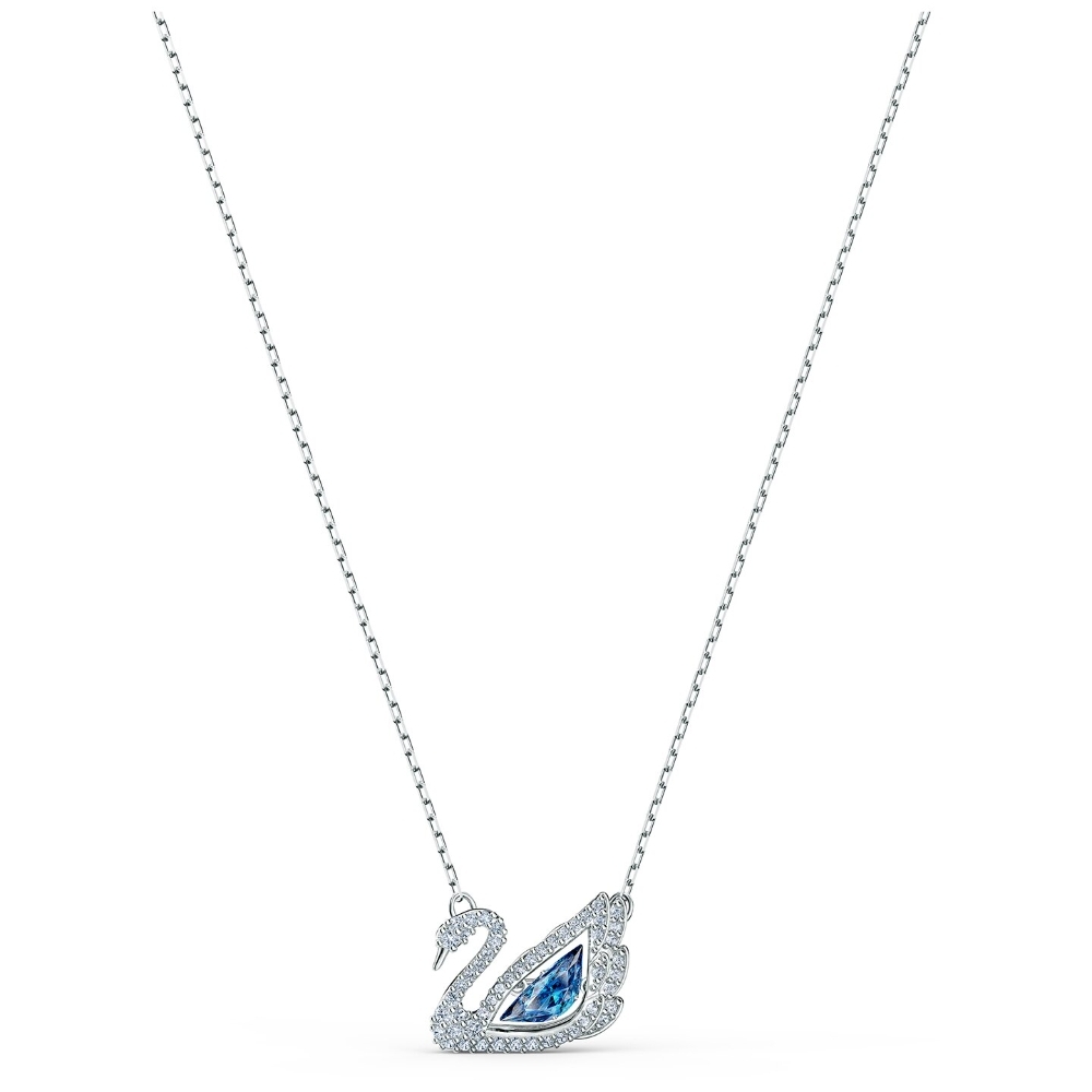 [스와로브스키] 댄싱 스완 네크리스, 블루, 로듐 플래팅 5533397 / Swarovski Dancing Swan ...