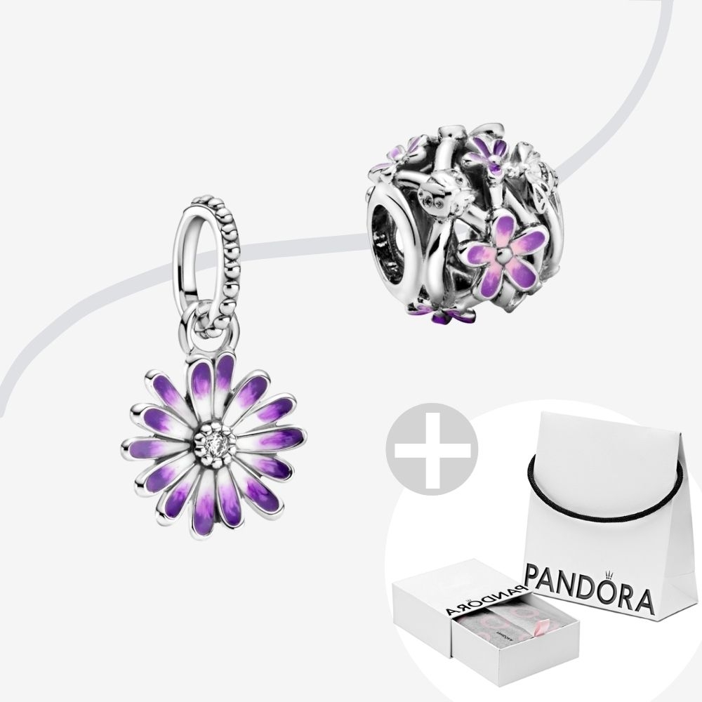 [판도라] Pandora 퍼플 데이지 참 세트 (기프트세트 포함) 798771C01/798772C02 | 상품 상세 | 크로켓
