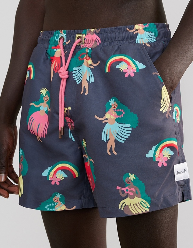 SKWOSH Hula Girl Hoo Haa Swim Shorts 남성용 스윔쇼츠 비치쇼츠 | 상품 상세 | 크로켓