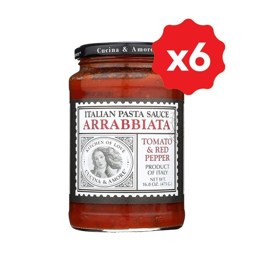 쿠치나앤아모레 토마토 아라비아따 파스타 스파게티 소스 475g X 6개 묶음 | 상품 상세 | 크로켓
