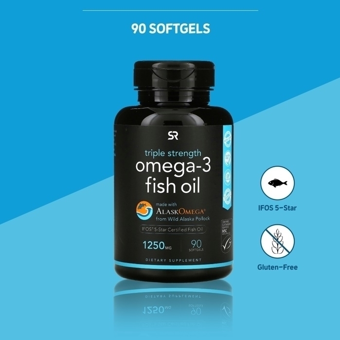 스포츠리서치 오메가3 피쉬오일 90젤 rTG 트리플스트렝스 1250mg [고객감사세일]