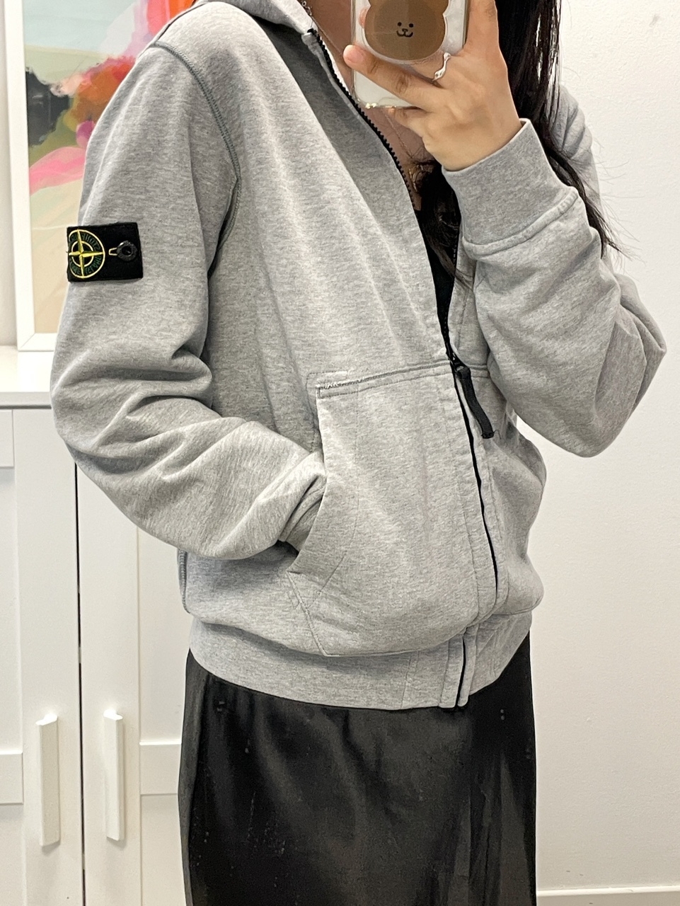 스톤아일랜드 암 패치 포켓 코튼 후드 집업 그레이 522263 721660940 | 상품 상세 | 크로켓