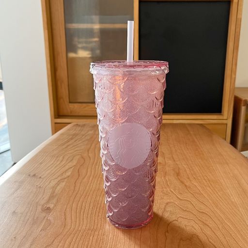 스타벅스 중국 2022 애니버서리MD 인어비늘 지압텀 사이렌로고 글리터 핑크 PP소재 빨대컵 710ml | 상품 상세 | 크로켓