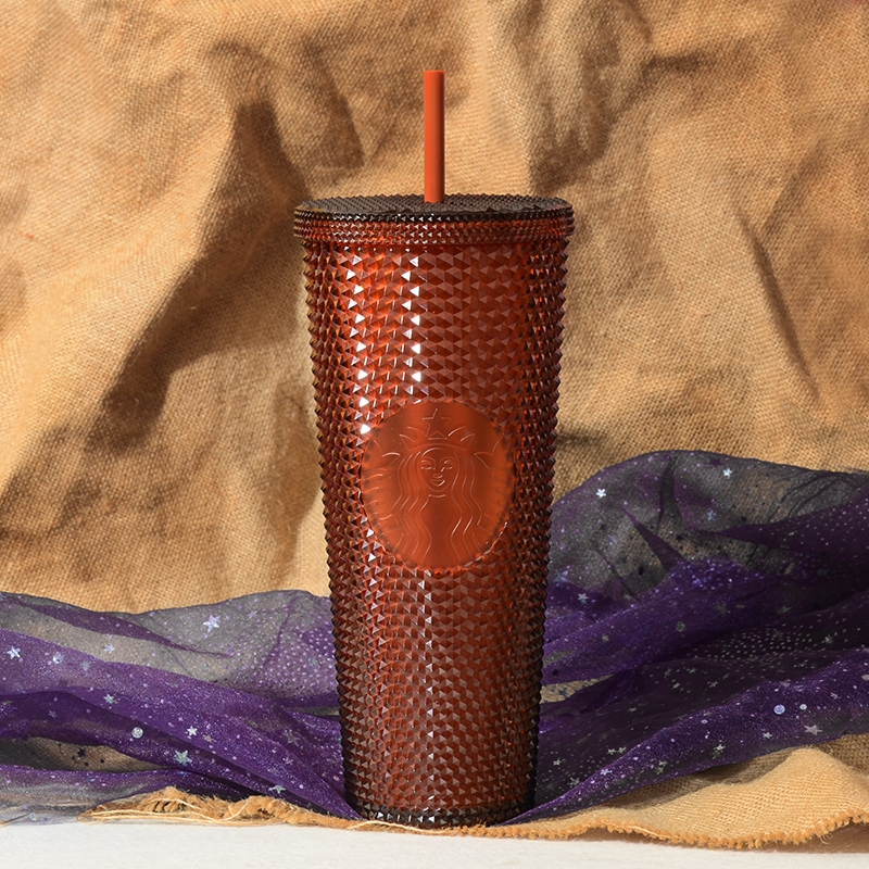 스타벅스 중국 2022 할로윈MD 펌킨레드 컬러 지압텀 710ml 대용량 PP소재 빨대컵 두리안컵 | 상품 상세 | 크로켓