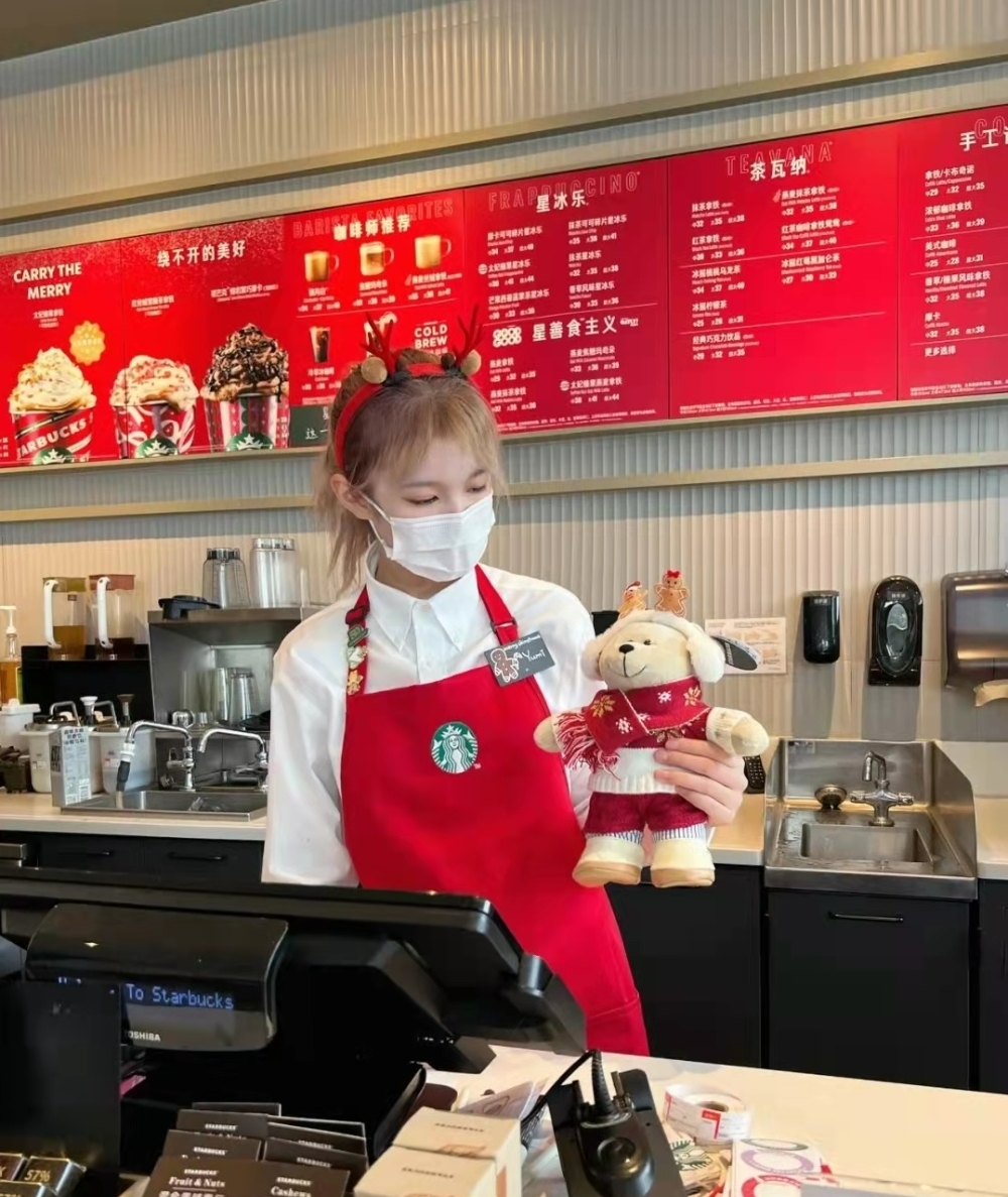 재고할인] 스타벅스 중국 파트너 전용 크리스마스 송년시즌 레드컬러 바리스타 에이프런 앞치마 | 상품 상세 | 크로켓