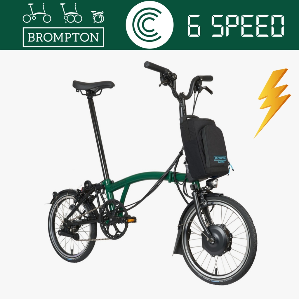 2023 브롬톤 전기자전거 일렉트릭 C라인 레이싱그린 M6LR, H6LR